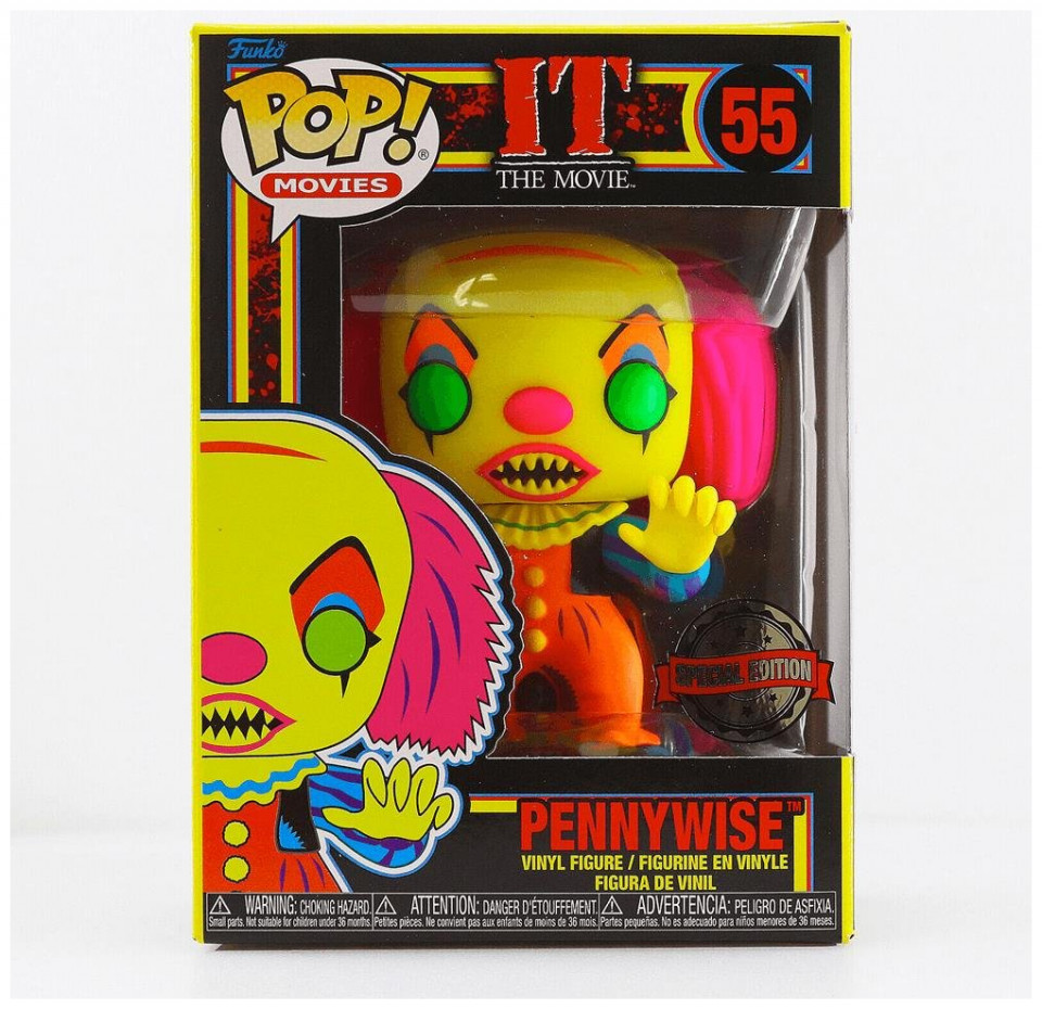 Funko Pop! Movies: It The Movie - Pennywise Blacklight Special Edition ...